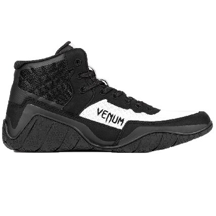 Venum Elite Wrestling Shoes - Black/White - MMA Factory
