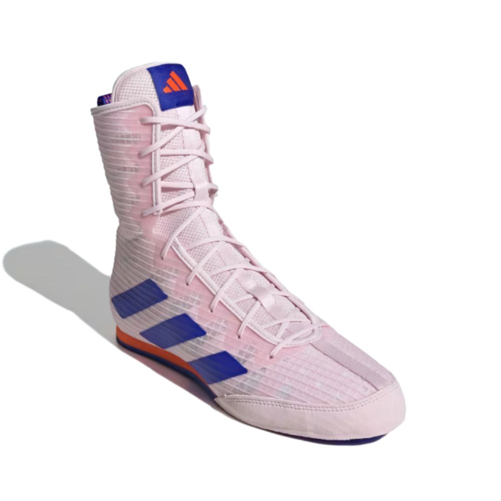 Adidas Box Hog 4 Boxing Shoes - Pink/Blue/Orange - MMA Factory