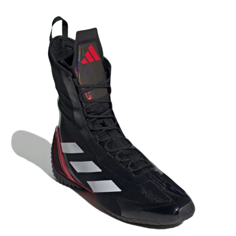 Adidas Speedex Ultra Boxing Shoes - Black/White/Ruby - MMA Factory