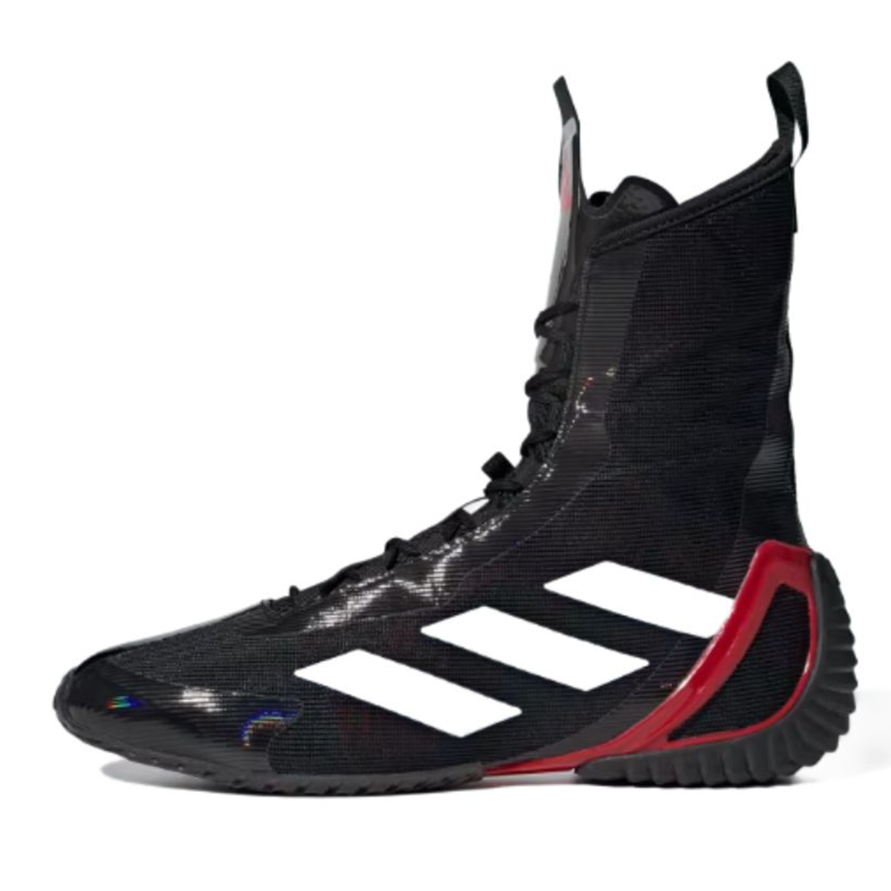 Adidas Speedex Ultra Boxing Shoes - Black/White/Ruby - MMA Factory